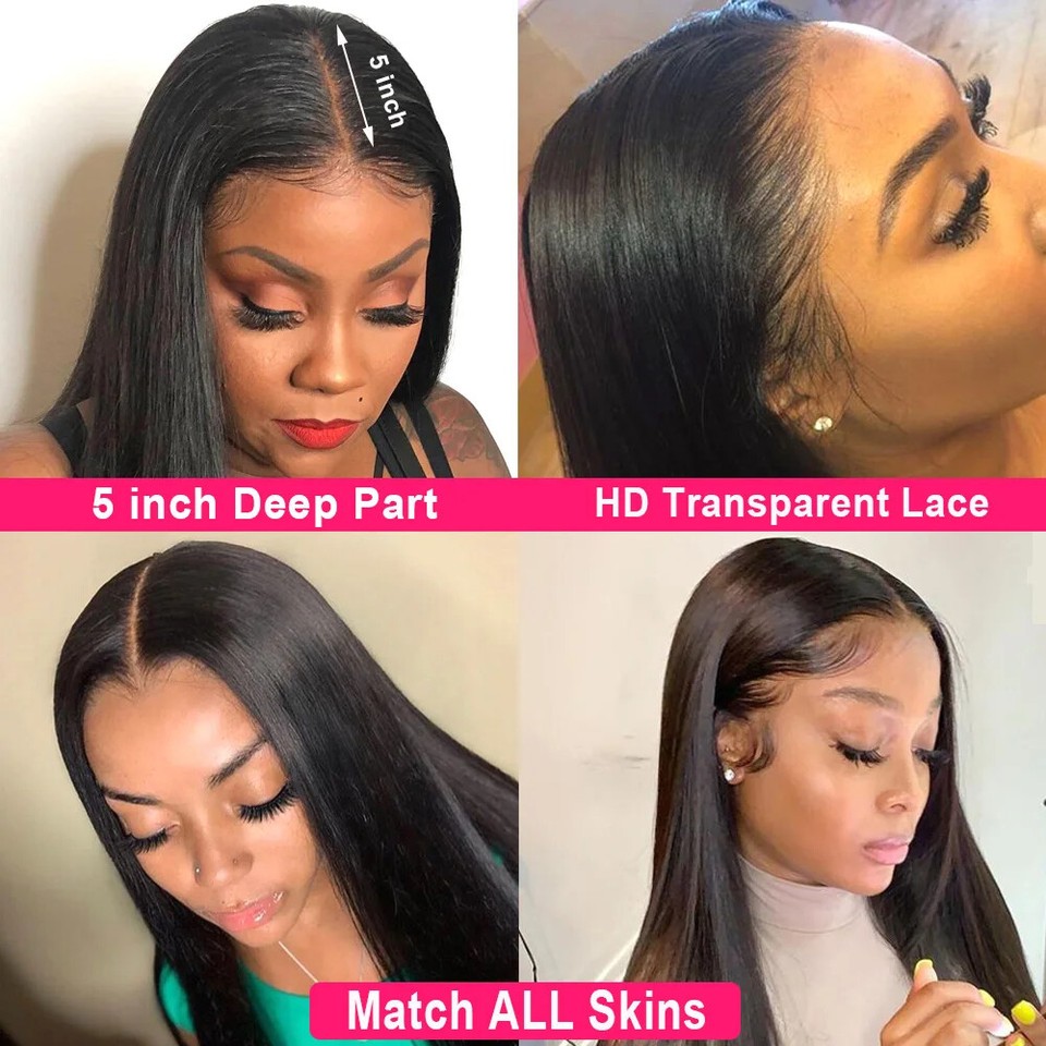 360 Full HD Lace Frontal Wig 180% 13x6 Peruvian Human Hair Wigs Women ...