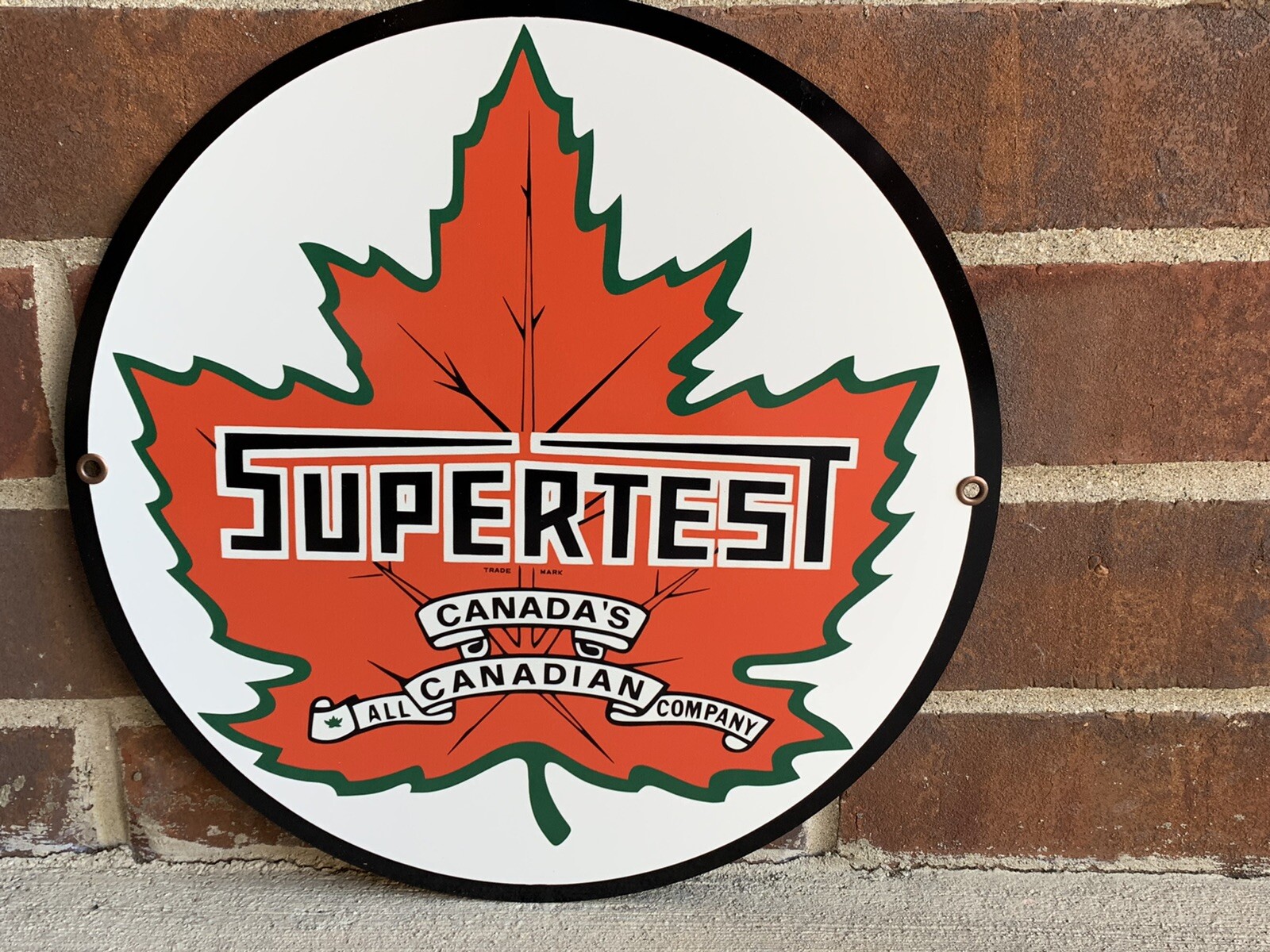Supertest Canada Gasoline Gas Oil gasoline round metal sign | eBay