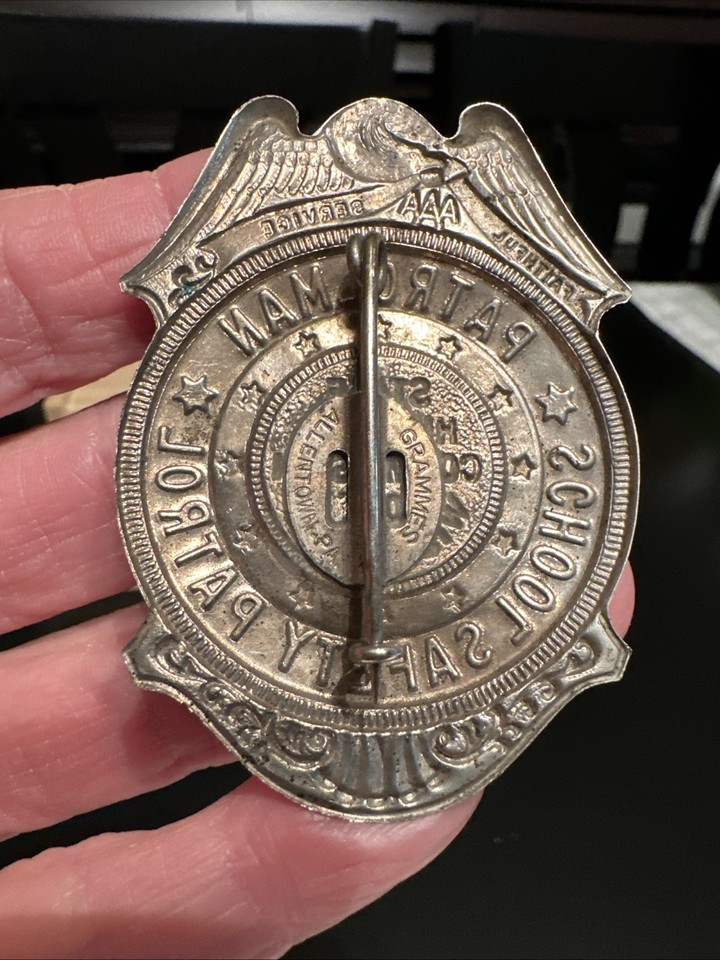 Vintage AAA School Safety Patrol Patrolman Metal Pin State Hwy ...