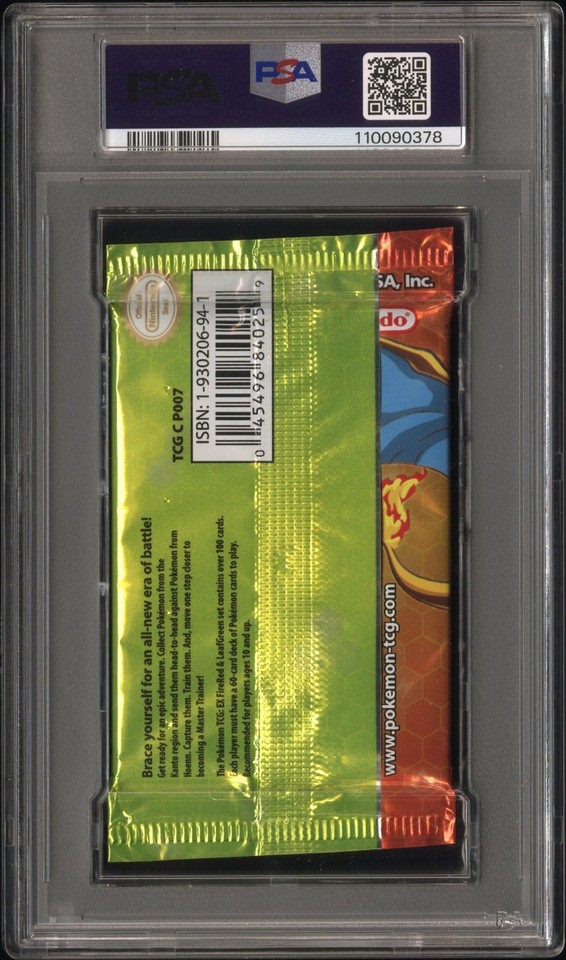 2004 Pokemon Fire Red Leaf Green CHARIZARD ART Booster Pack English ...