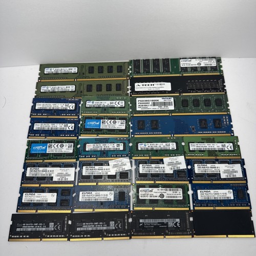 26pc Mixed RAM Bulk Lot DDR4 DDR3 SODIMM DIMM Laptop Desktop | eBay