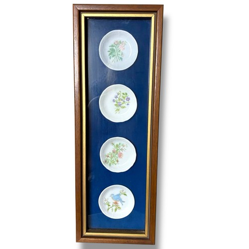 Vintage Fine Ceramics Wall Art Set of 4 Framed Butter Pats 18” Plate ...