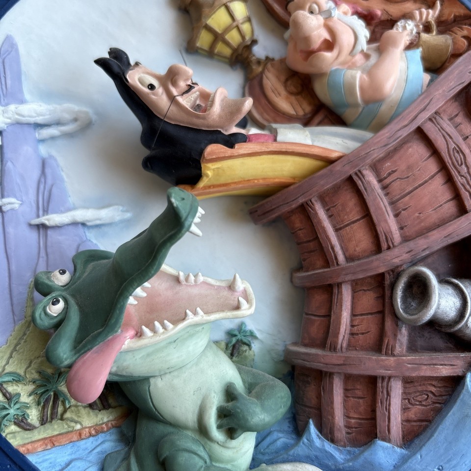 Disneys Peter Pan 3D Collectible Plate It's The Croc! Tic-Toc-Tic-Toc #3941/7500 | eBay