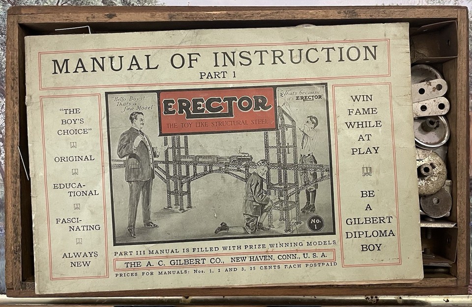1910s Erector Set No 4 - 2 Vintage Boxes in Good Shape - 1 Complete Set ...