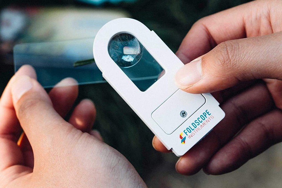 Foldscope Kit, Personal paper microscope kit,+ Led magnifier + glass ...