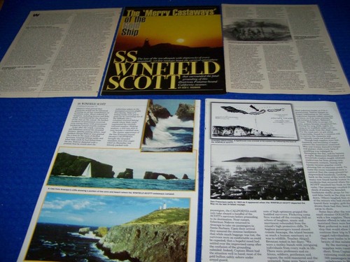 SS WINFIELD SCOTT "MERRY CASTAWAYS OF THE GOLD SHIP"..HISTORY/PHOTOS ...