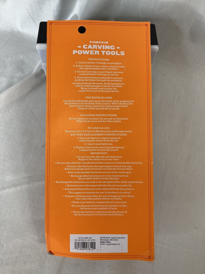 Pumpkin Power Tools Saw Halloween Decorating Carving Kit Cutter ...