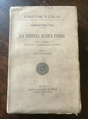 Vico G. The Science New First With The Controversy Laterza 1931 | eBay ...