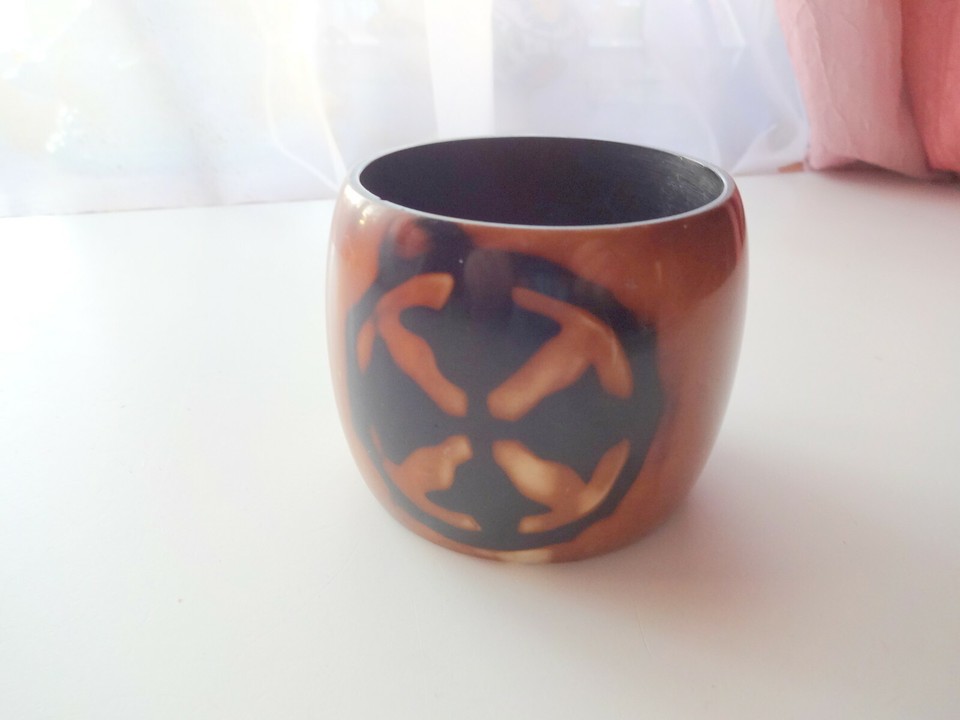 Vtg Stunning Monies Gerda Lynggaard Cotic Cross Horn Massive Bangle ...