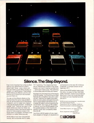 VINTAGE 1980 BOSSGUITAR EFFECTS PEDAL SWITCH PRINT AD | eBay