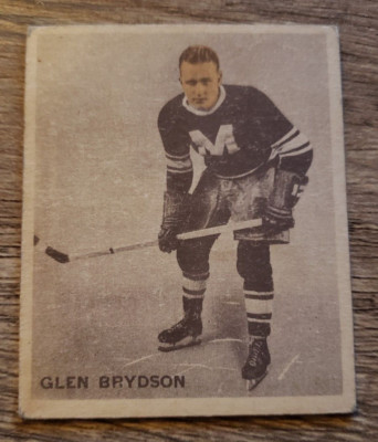 1933-34 V357 World Wide Gum - #39 Glen Brydson Rookie - Ice Kings ...