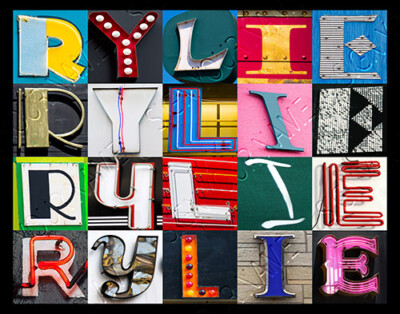 RYLIE Name Poster featuring photos of actual sign letters | eBay
