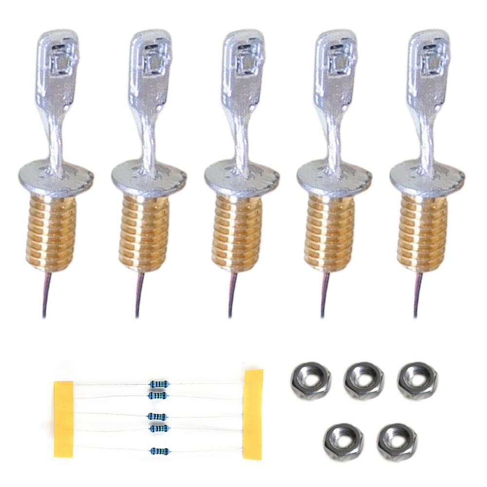 Brand New Model Lights OO / HO Lamps & Metal Screw 3V DC 5pcs ...