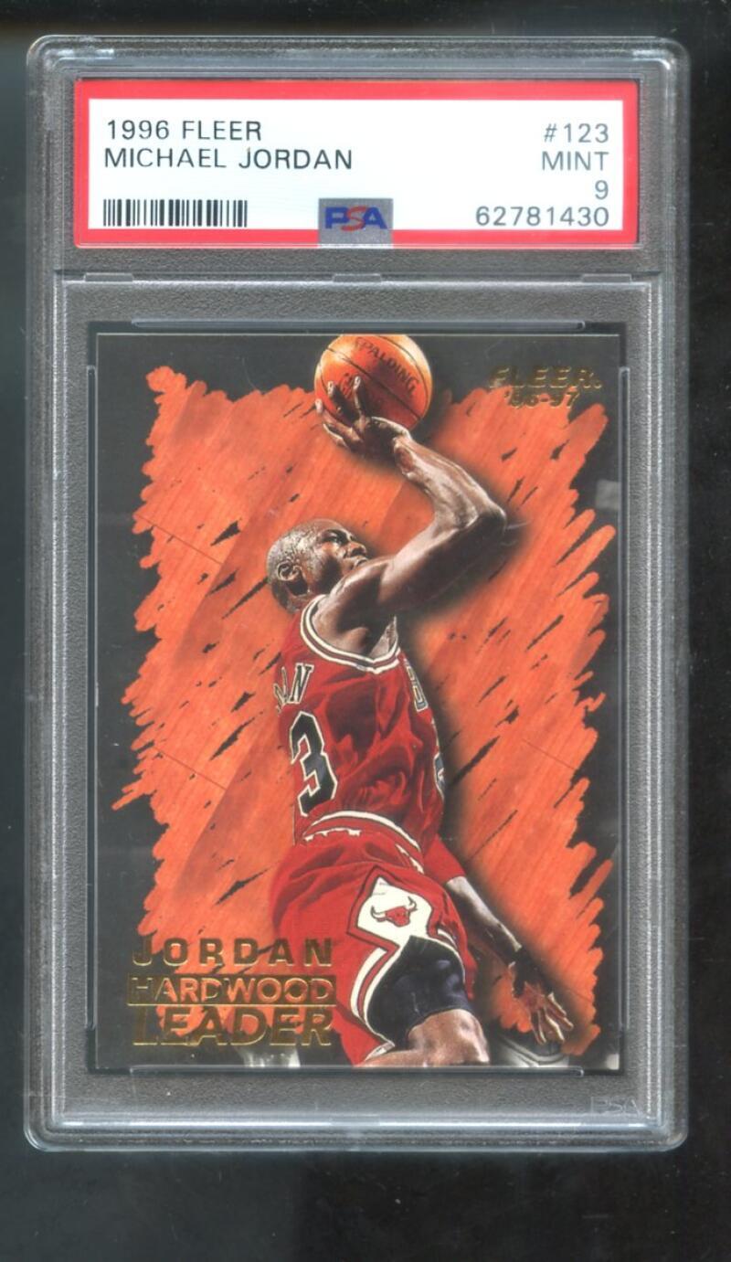 1996-97 Fleer #123 Michael Jordan PSA 9 Graded Card NBA 96-97 Hardwood ...