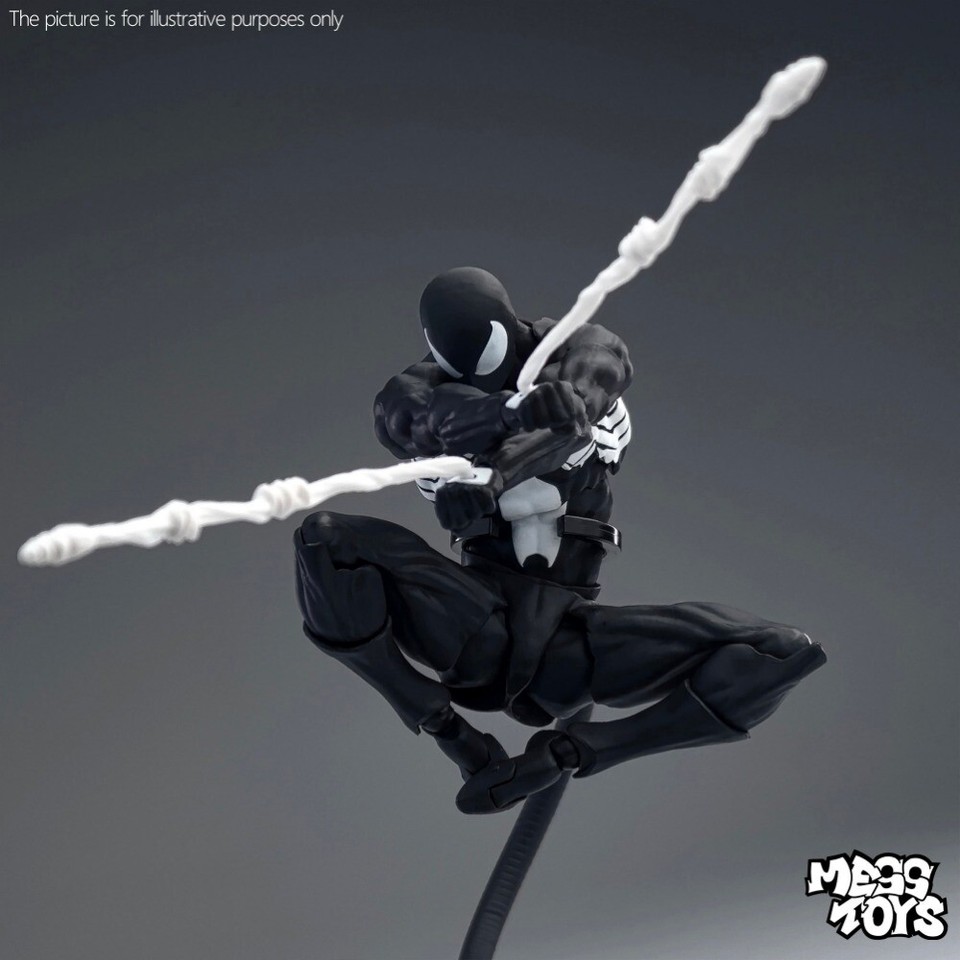 In Stock Ct Toys Messtoys Symbiote Spider-man Black Spider Action ...