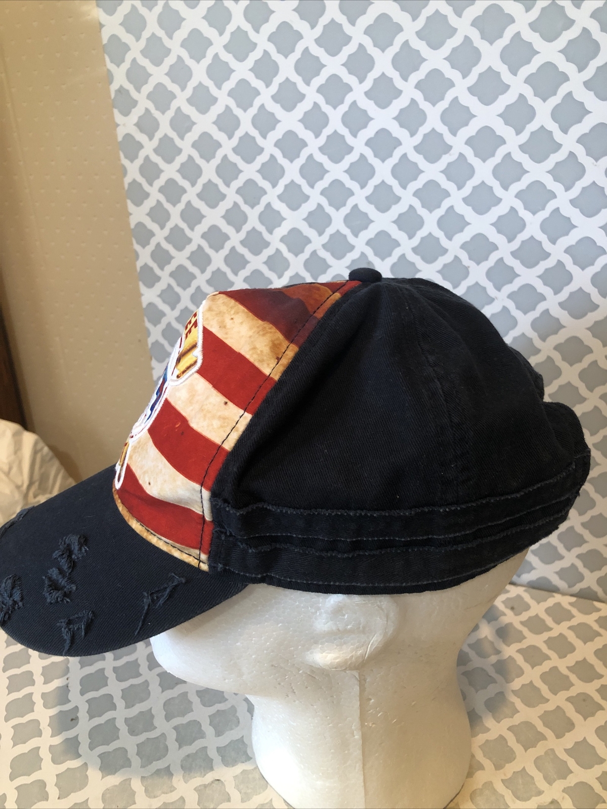 Gina American Flag Free Spirit Cap Hat Distressed Adj… - Gem