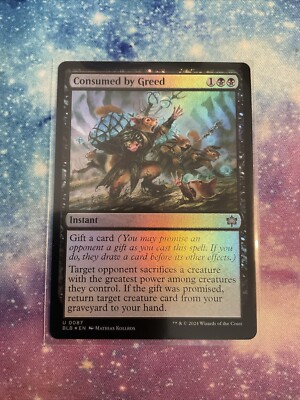 Consumed by Greed MTG BLB 87 U NM FOIL | eBay