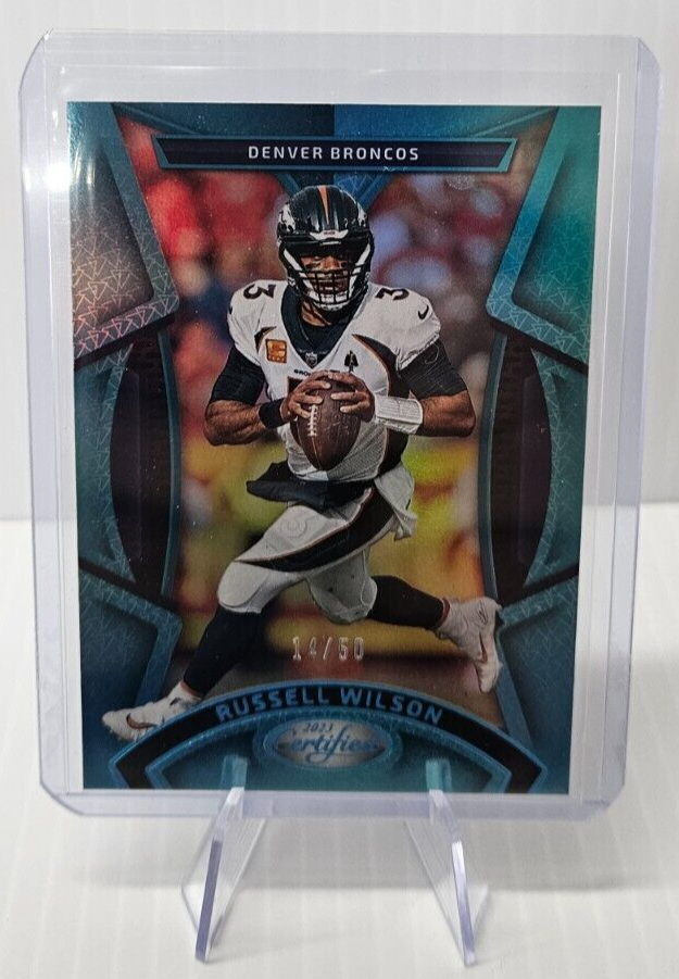 2023 Panini Certified Football Russell Wilson Teal Mirror Parallel /50 ...