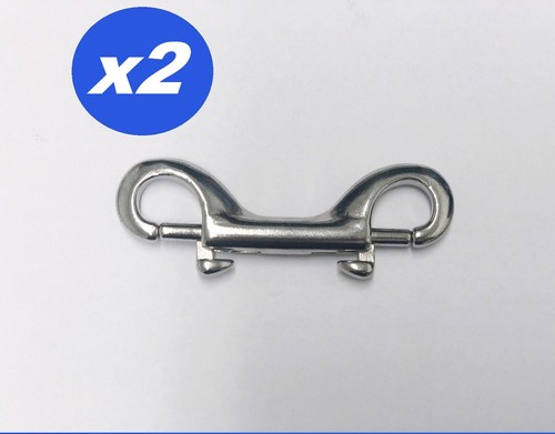 Clips Snap Hook Heavy Duty Double End 316 Stainless Steel x 2Pcs | eBay Australia