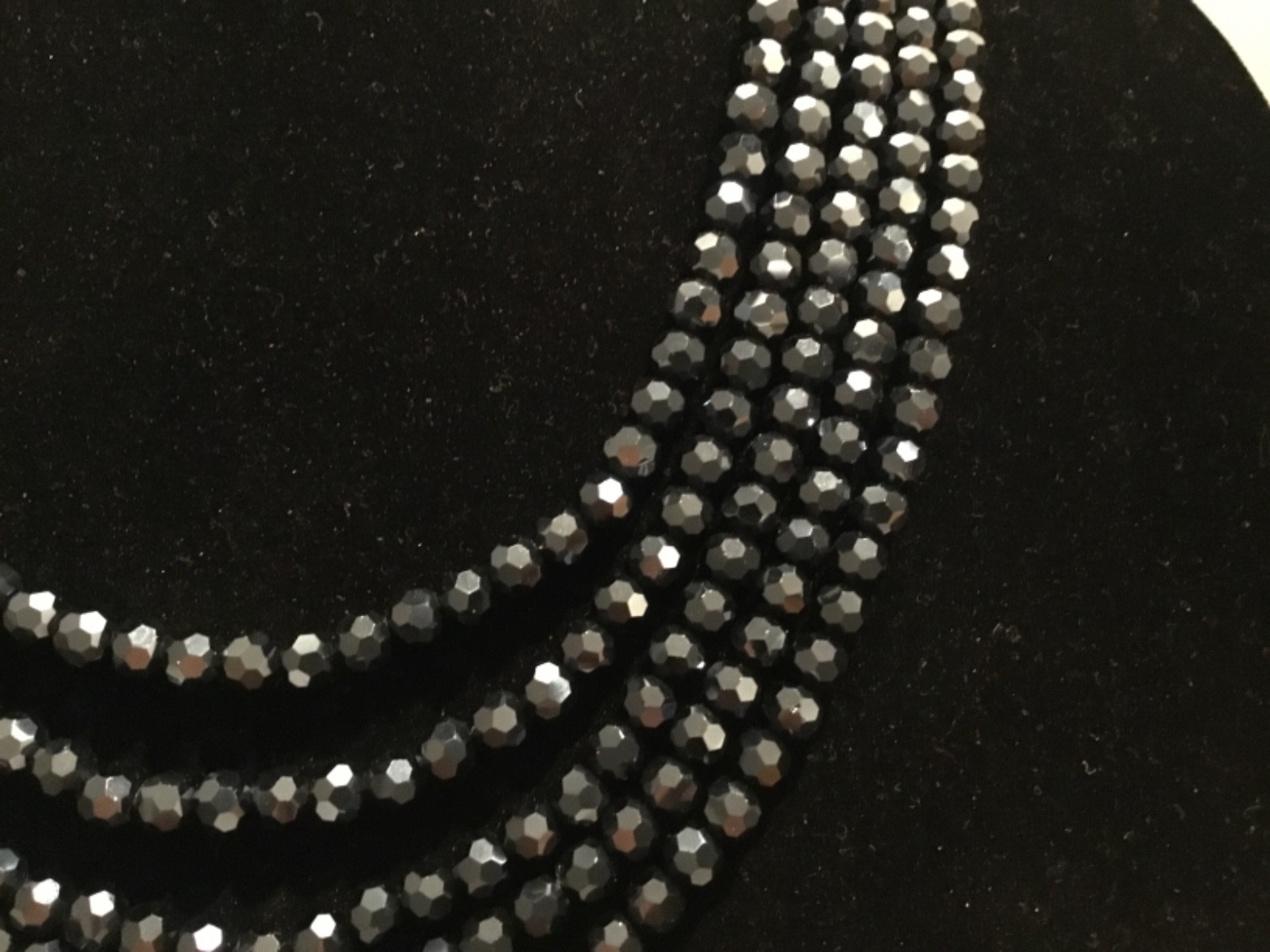 HEIDI DAUS SMOKEY & AMYTHIS CRYSTAL FIVE STRAND ART DECO NECKLACE NO ...