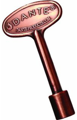 Dante Blue Flame Fireplace Antique Copper 3" Gas Valve Key 1/4" 5/16 ...
