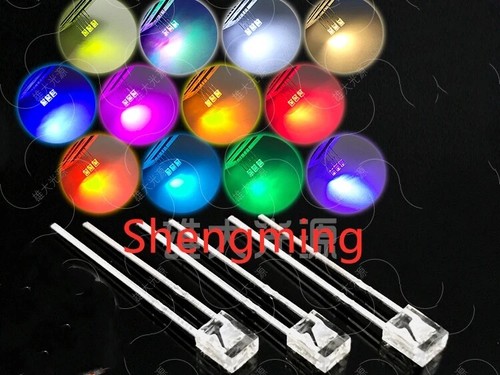 100pcs 2x3x4mm Red Green Blue White Yellow Warm white Pink led light 2* ...