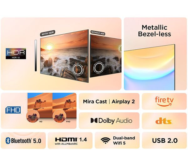 TCL 40SF540K FIRE TV 40" SMART FULL HD HDR10 LED TV 60 Hz AMAZON ALEXA ...