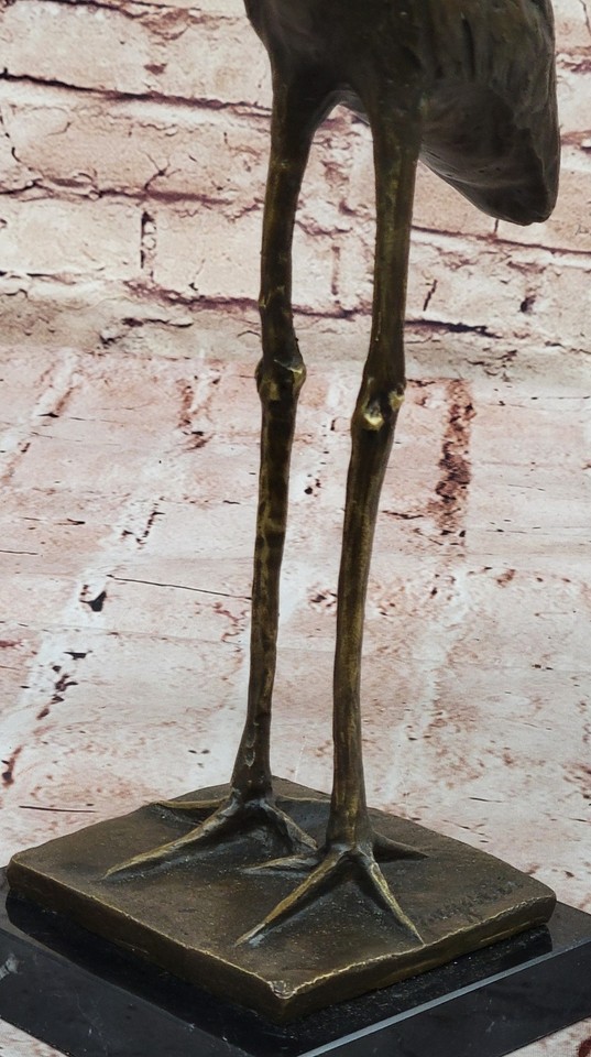 BRONZE SCULPTURE HAND MADE STATUE REMBRANDT BUGATTI STORK EXOTIC BIRD ...