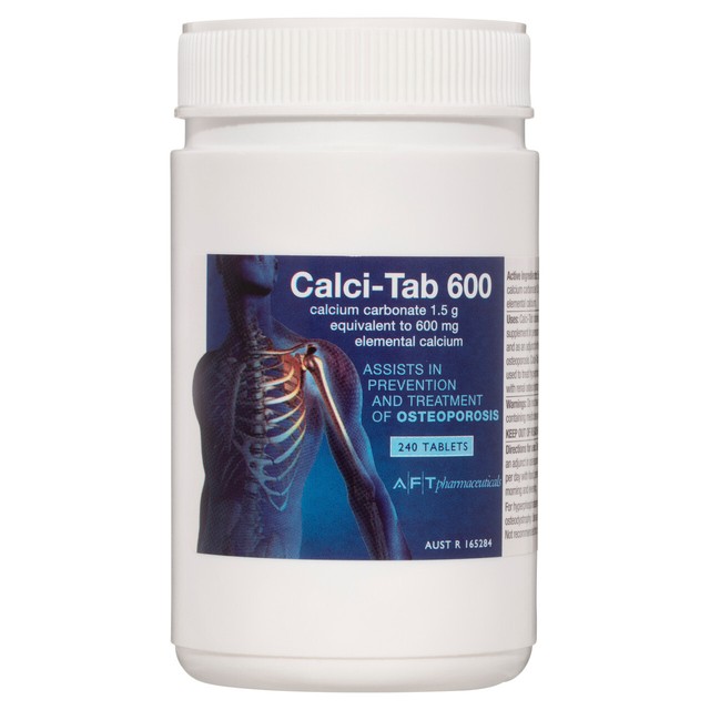 Calci-tab 600mg 240 Tablets Calcium Supplement for Strong Bones for ...
