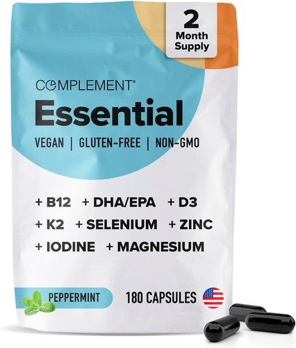 Complement Essential Vegan Multivitamin for Men & Women (60 Servings ...