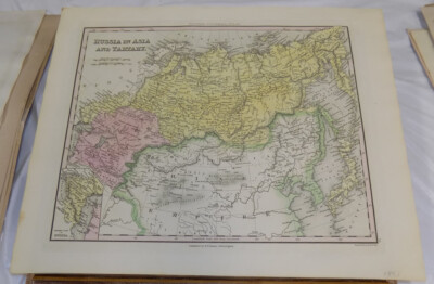 1843 Antique COLOR Map///RUSSIA IN ASIA, AND TARTARY, published by ...