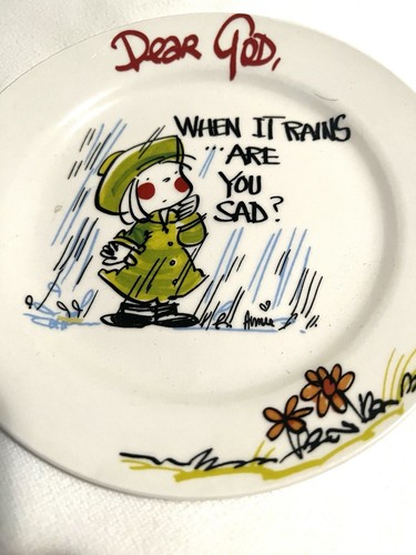 Royal Norfolk Plate Dear God When It Rains Are You Sad? | eBay