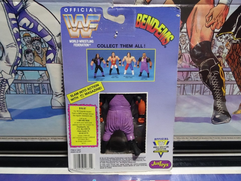 NEW VTG WWF Bend-Ems Mabel Action Figure Just Toys 1995 Wrestling WWE ...