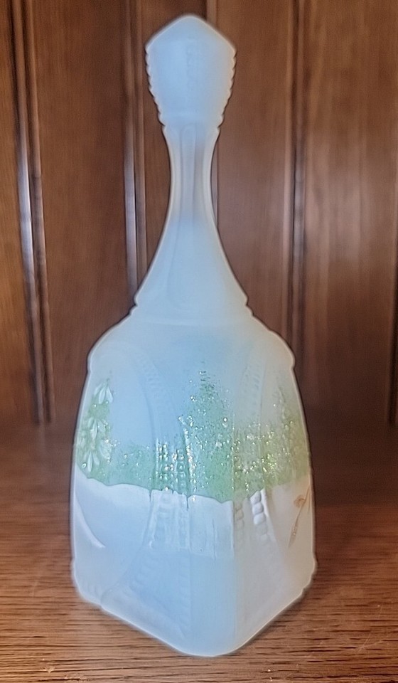 Fenton Handcrafted & Painted Red Cardinal Bell 2007 Ltd Edition 7" Tall ...