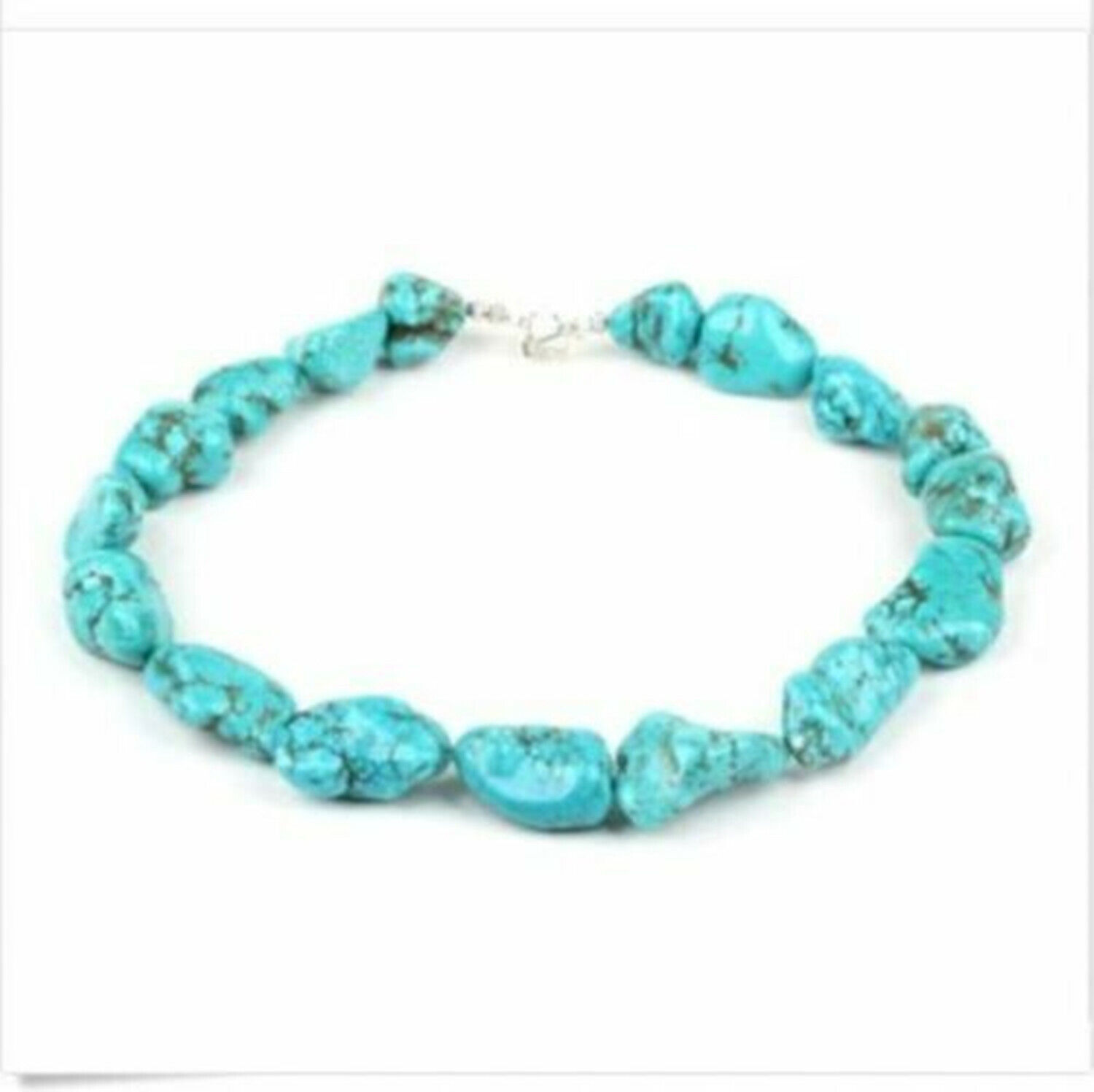 100% Natural Jewelry 10-12mm Irregular Turkey Turquoise Gemstone ...