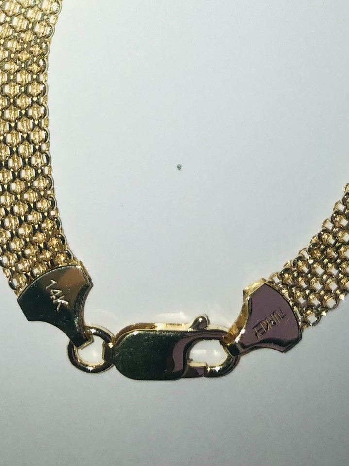 14k Yellow Gold 4.7mm Bismark Link Chain Necklace 18" 3.75 Grams | eBay