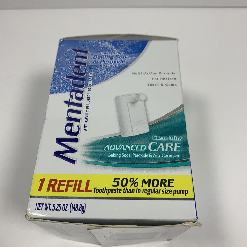 Mentadent Toothpaste Advanced Care Clean Mint 1 Refill 5.25 oz ...