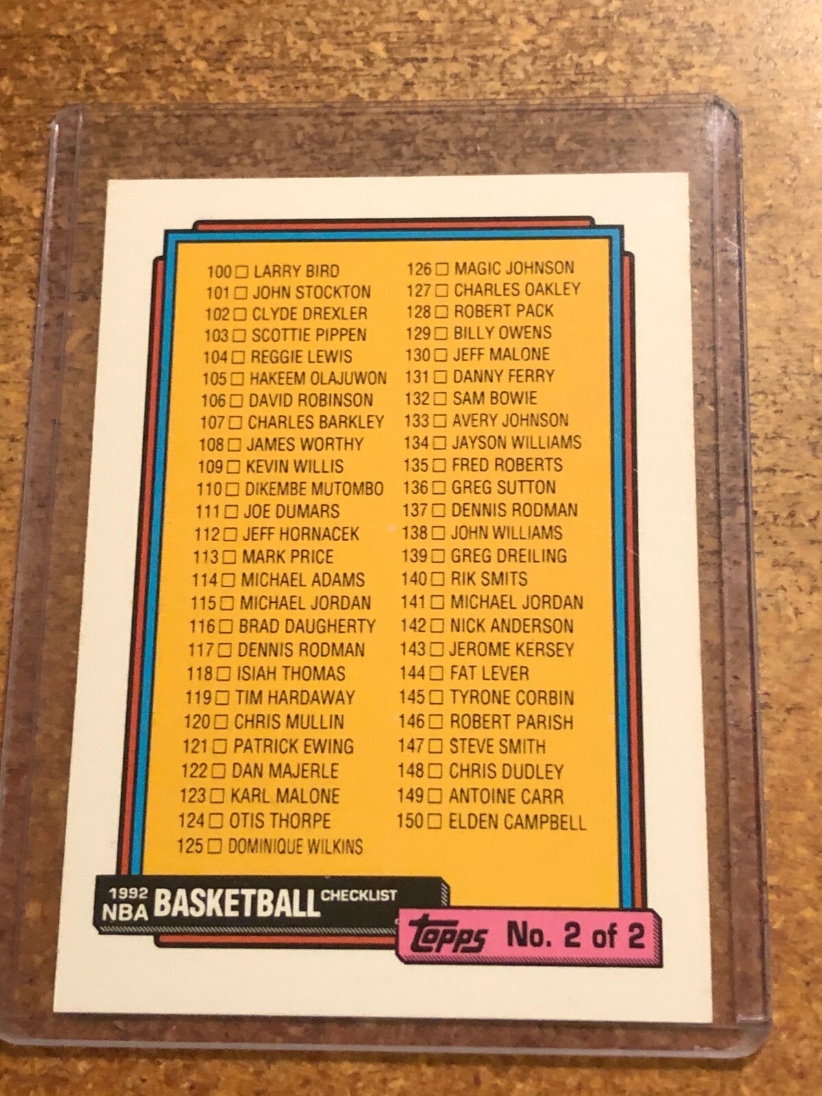 1992-93 Topps Basketball # 198 Checklist # 2 Card 100-198 Unused | eBay