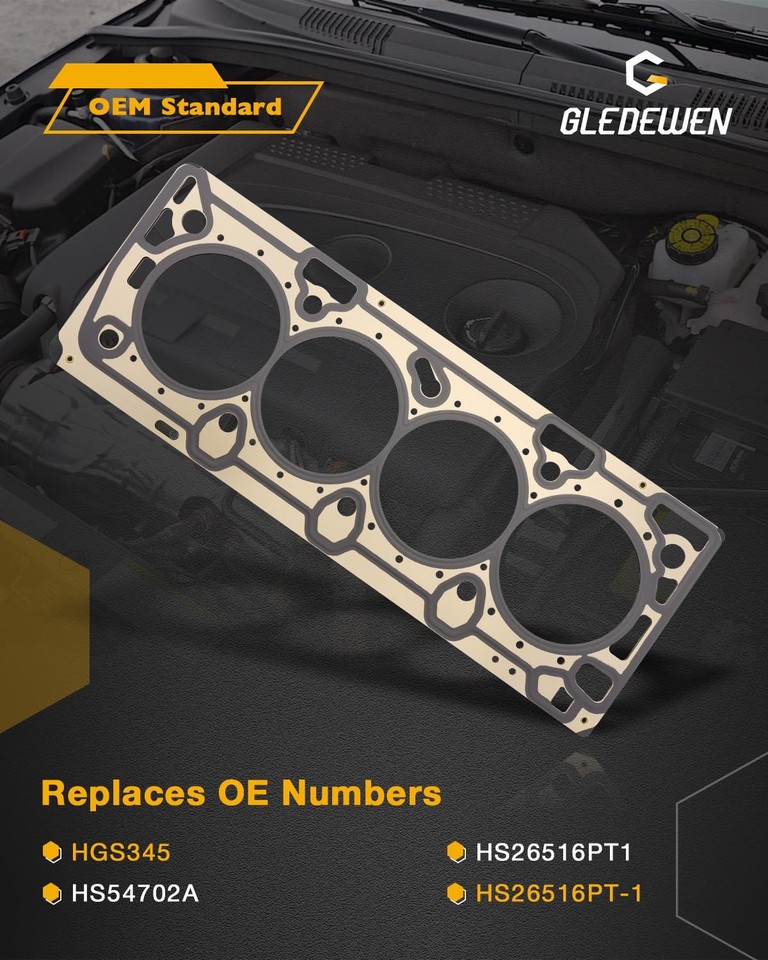 Gledewen Engine Head Gasket Set 1.8 L Compatible 2011-2017 Chevy Sonic ...