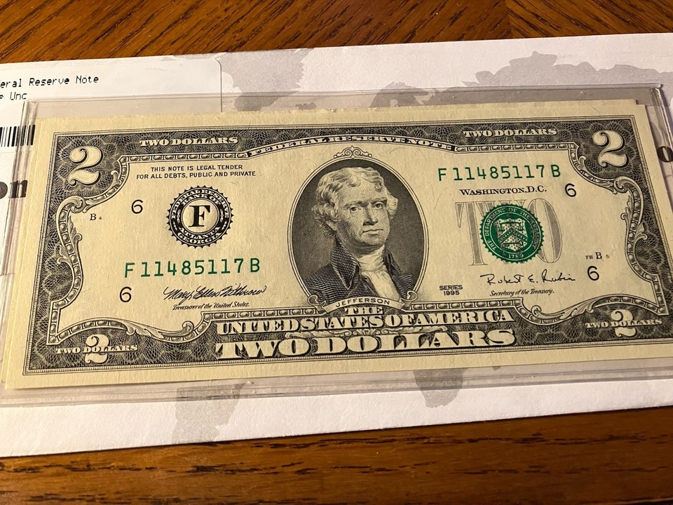 1995 $2 Federal Reserve Notes (quantity 2) Choice Crisp Uncirculated | eBay