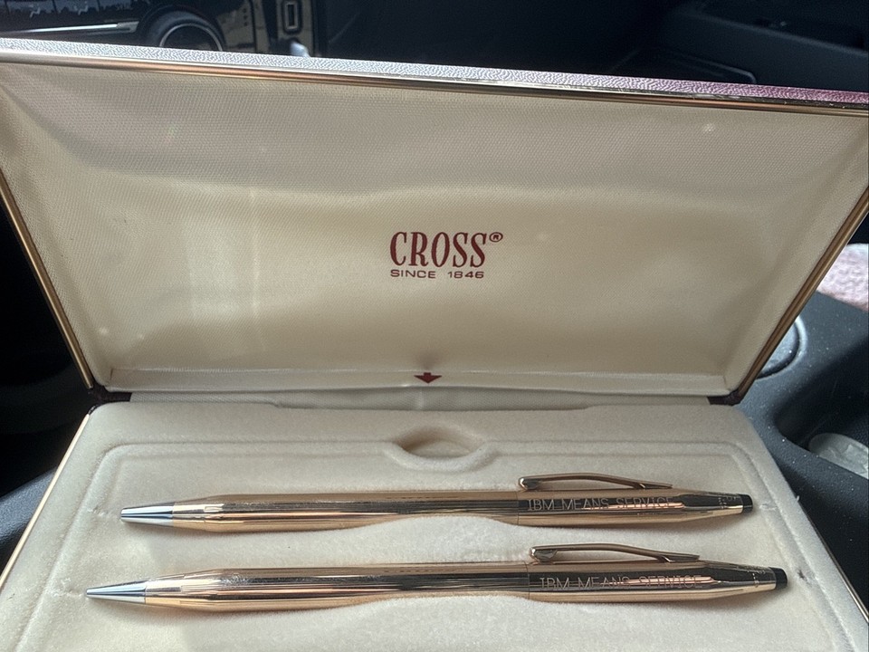 CROSS 14k Gold Filled Pen & Pencil Set | eBay