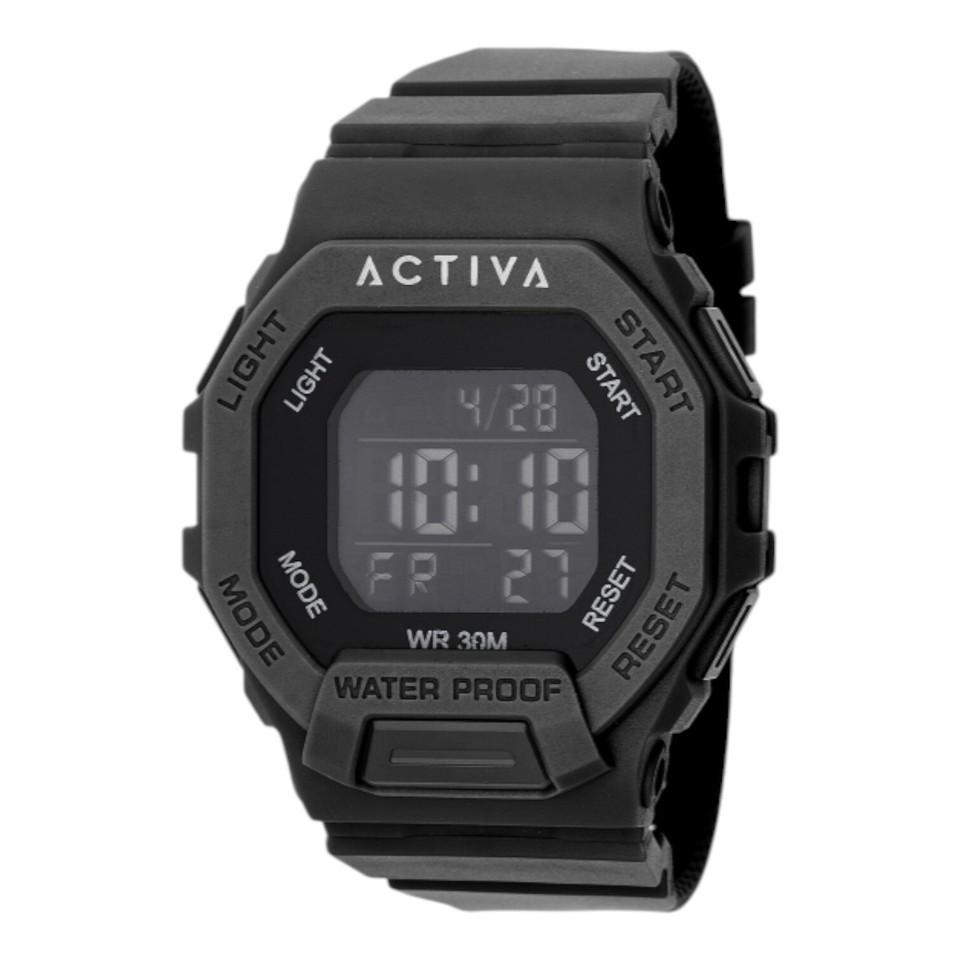 Activa X Invicta Racing Digital Watch 50mm Black ACW513-003 Unisex Men ...