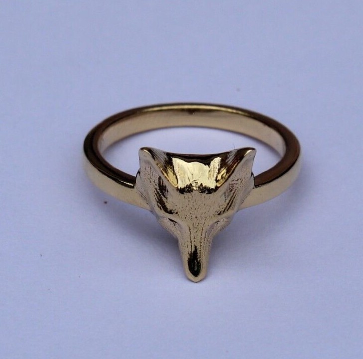 Fox Ring Gothic Animal Signet Ring Pinky Mens Silver ring Women Brass ...