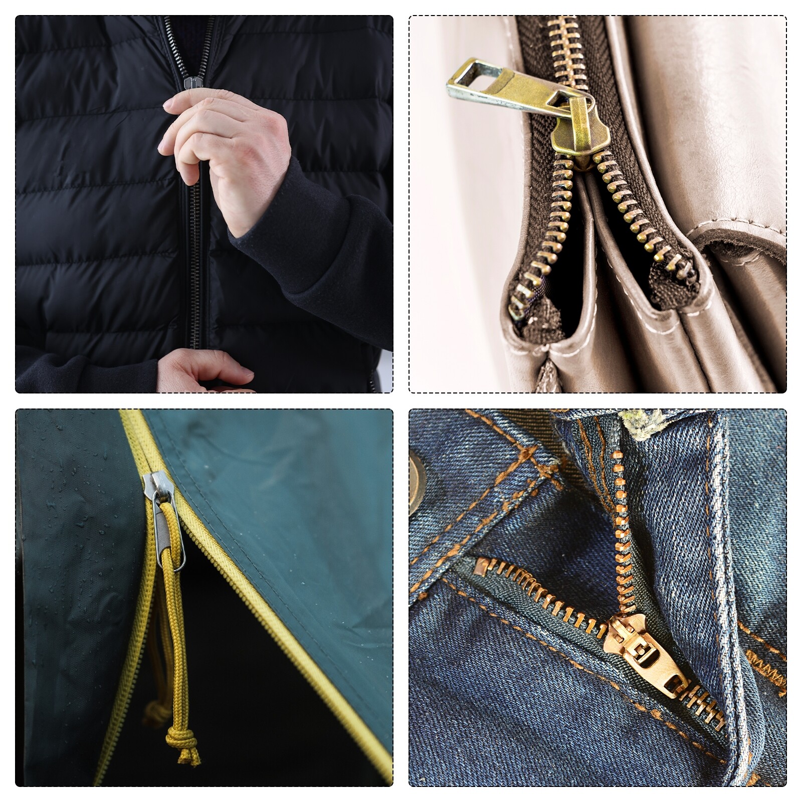 Zipper Repair Kits #10 Metal Latch Slider Retainers Stoppers (75Pcs ...