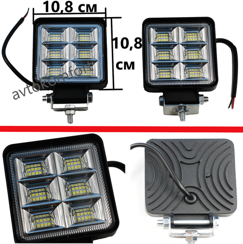 Alloy LED 10.8cm Front Fog Lights Universal Pair 2x 12V Lamp Car Truck ...