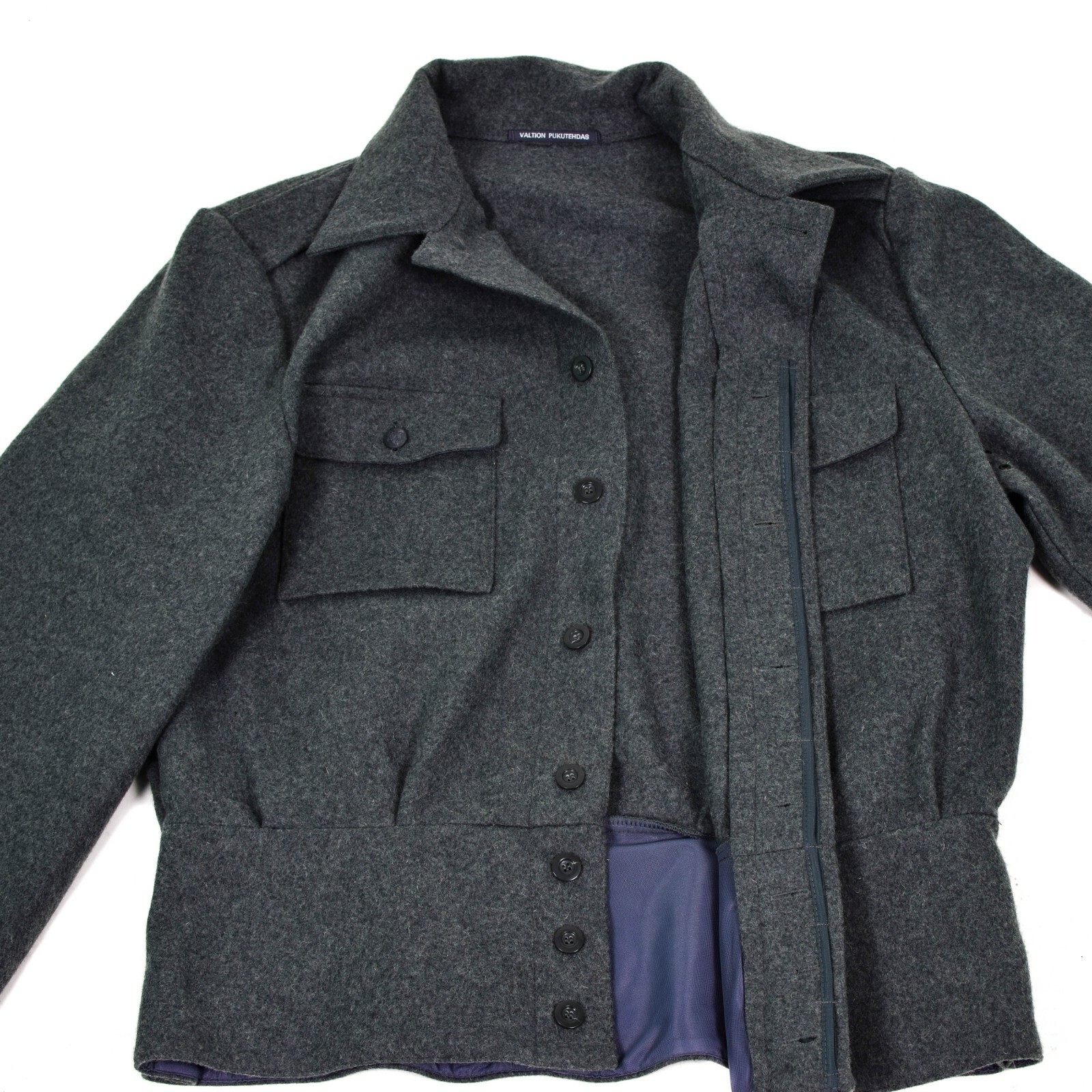 Vintage Finnish army wool jacket Finland army grey wool jacket M65 NEW ...