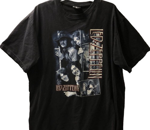 Led Zeppelin Iron Maiden Heavy Metal Rock Roll Vintage 90s Black T ...