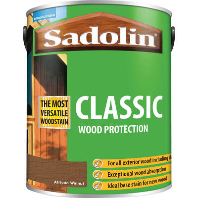 Sadolin Classic Wood Protection Woodstain African Walnut 5l ...