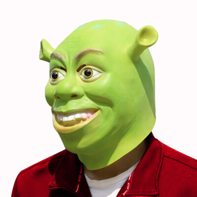 New Halloween Latex Shrek Mask Makeup Ball Funny Mask Headset | eBay ...