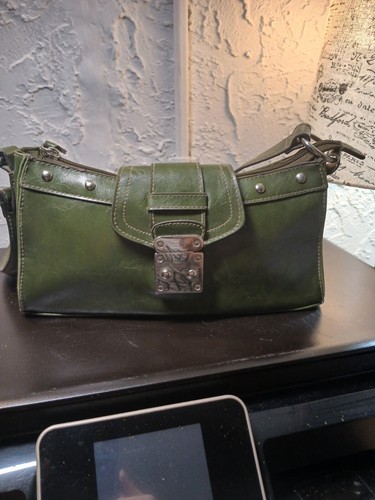 Women's Purse, Shoulder Bag, Olive Green, Small Size, Sliver Hardware ...